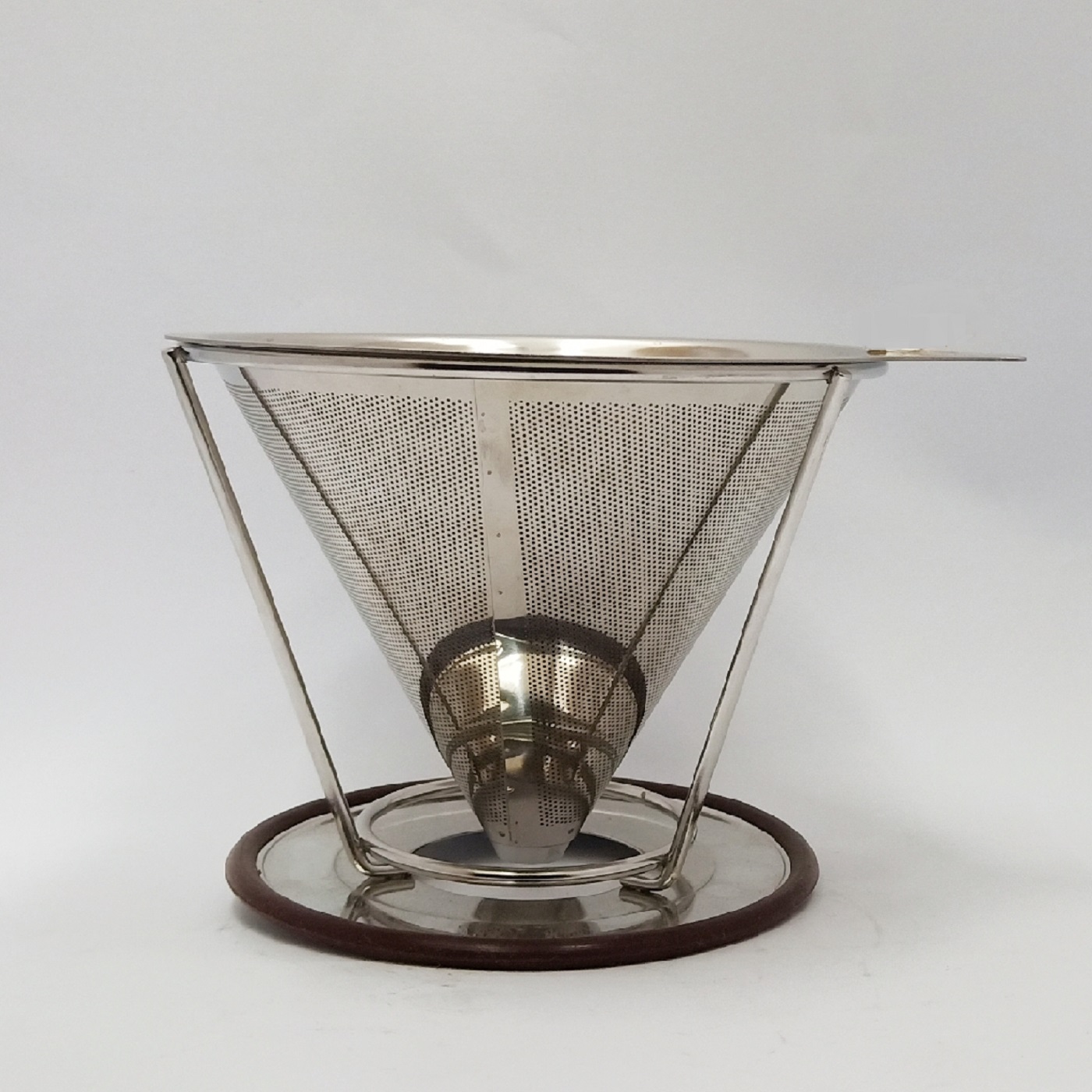 Stainless Steel Double Layer Filter with holder (1-4pax)